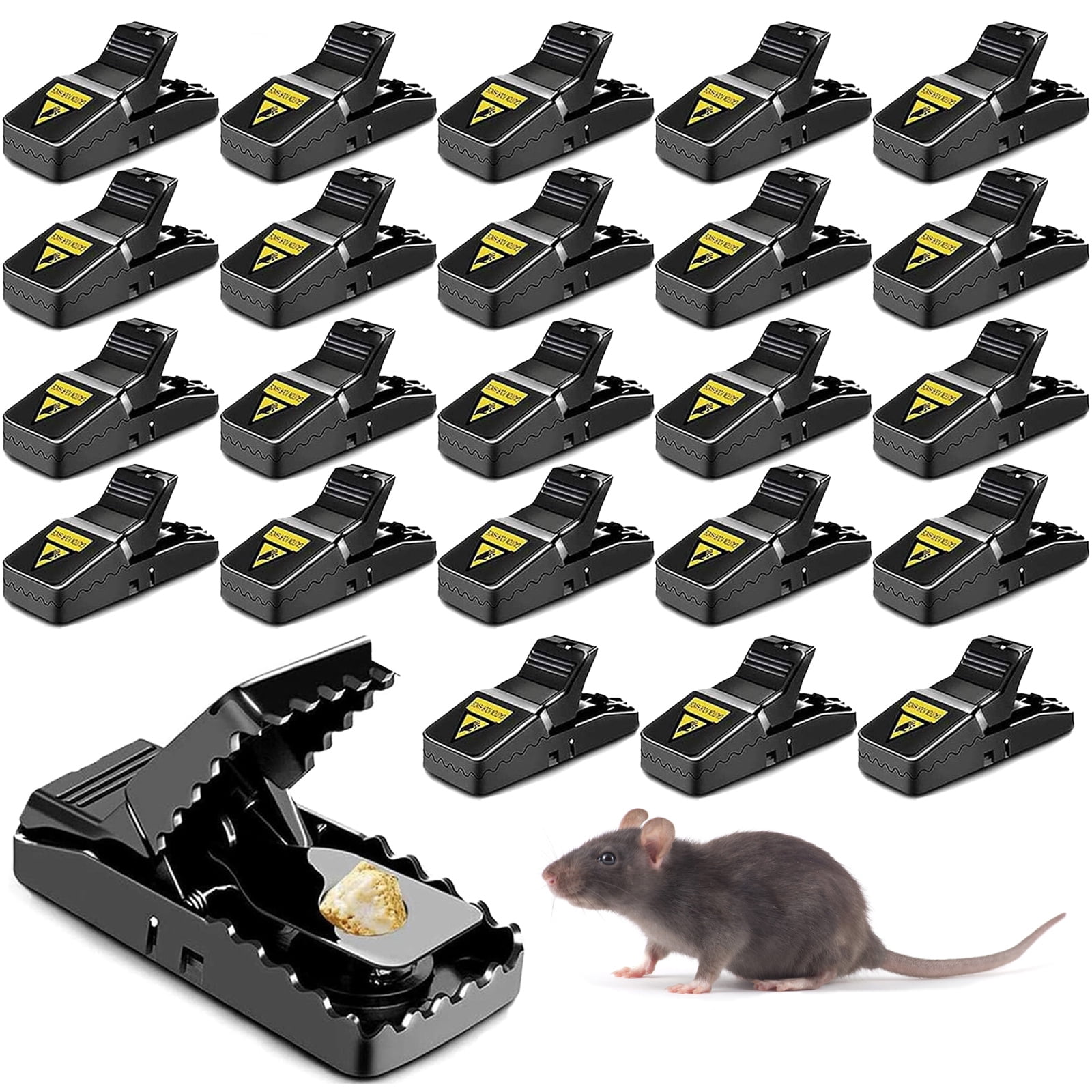 BITOUSHI Mouse Traps Indoor for Home, 24 Pack Snap Traps for Mice, No ...