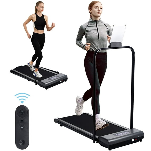 BITOUSHI 2 in 1 Under Desk Treadmill, Foldable Walking Jogging Machine ...