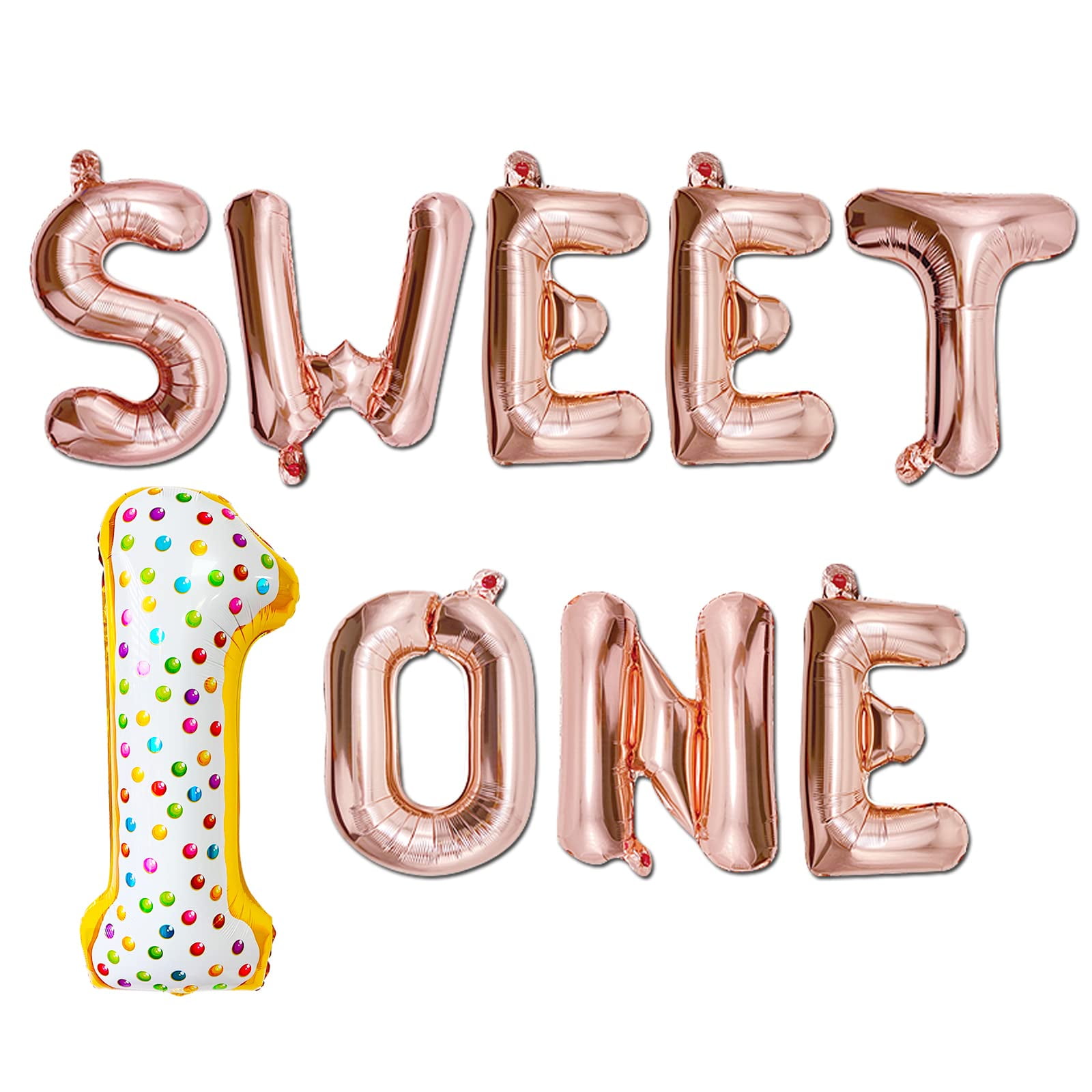 BIUBIU Baby Girl 'Sweet MMF7 One' High Chair Banner, Donut Themed 1st ...