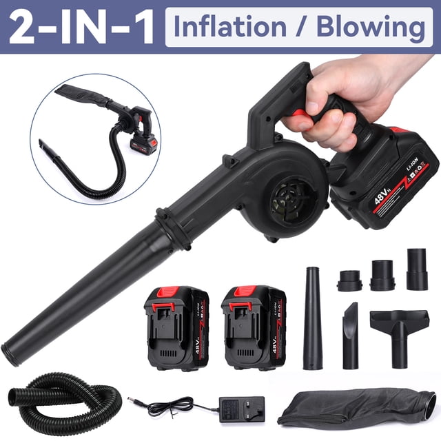 BIUBLE 48V Cordless Blower, Lightweight Handheld with 2 Batteries for ...