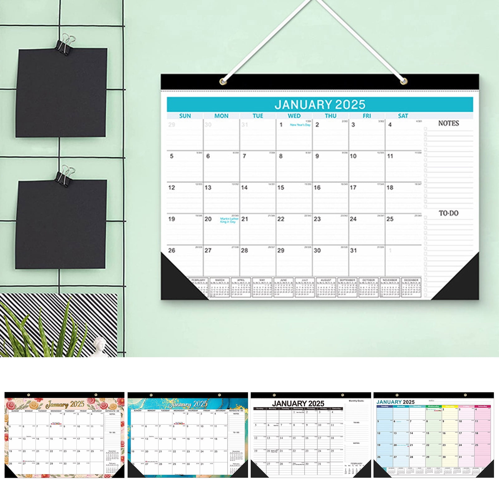 BIWEIBO 2025-2026 Wall Calendar, Large Size, Durable Paper, Yearly ...