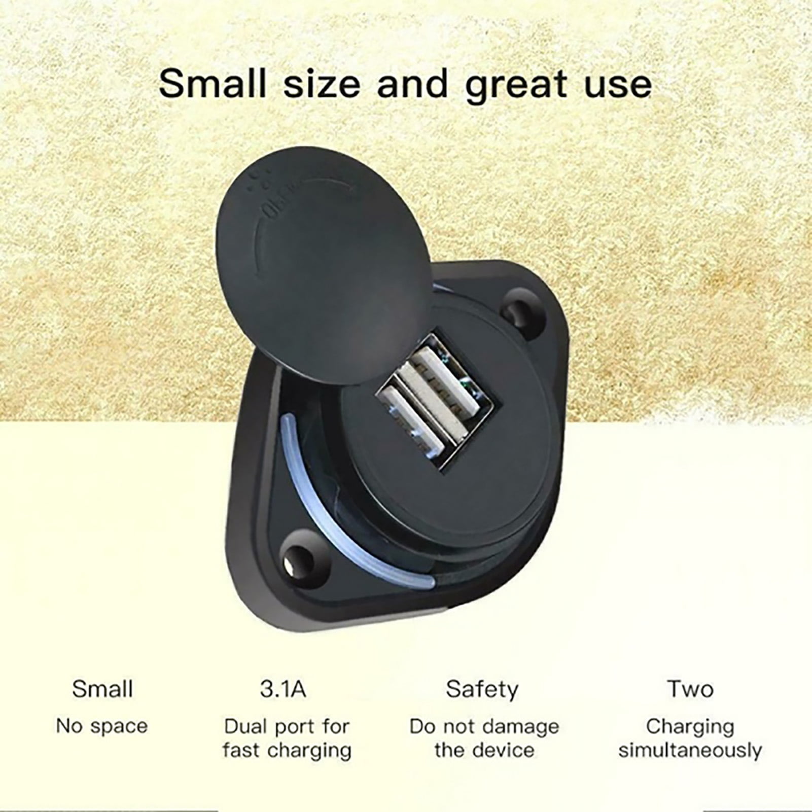 BIWEIBO Dual USB Charger 3.1A Car Charger for Phones Universal Design ...