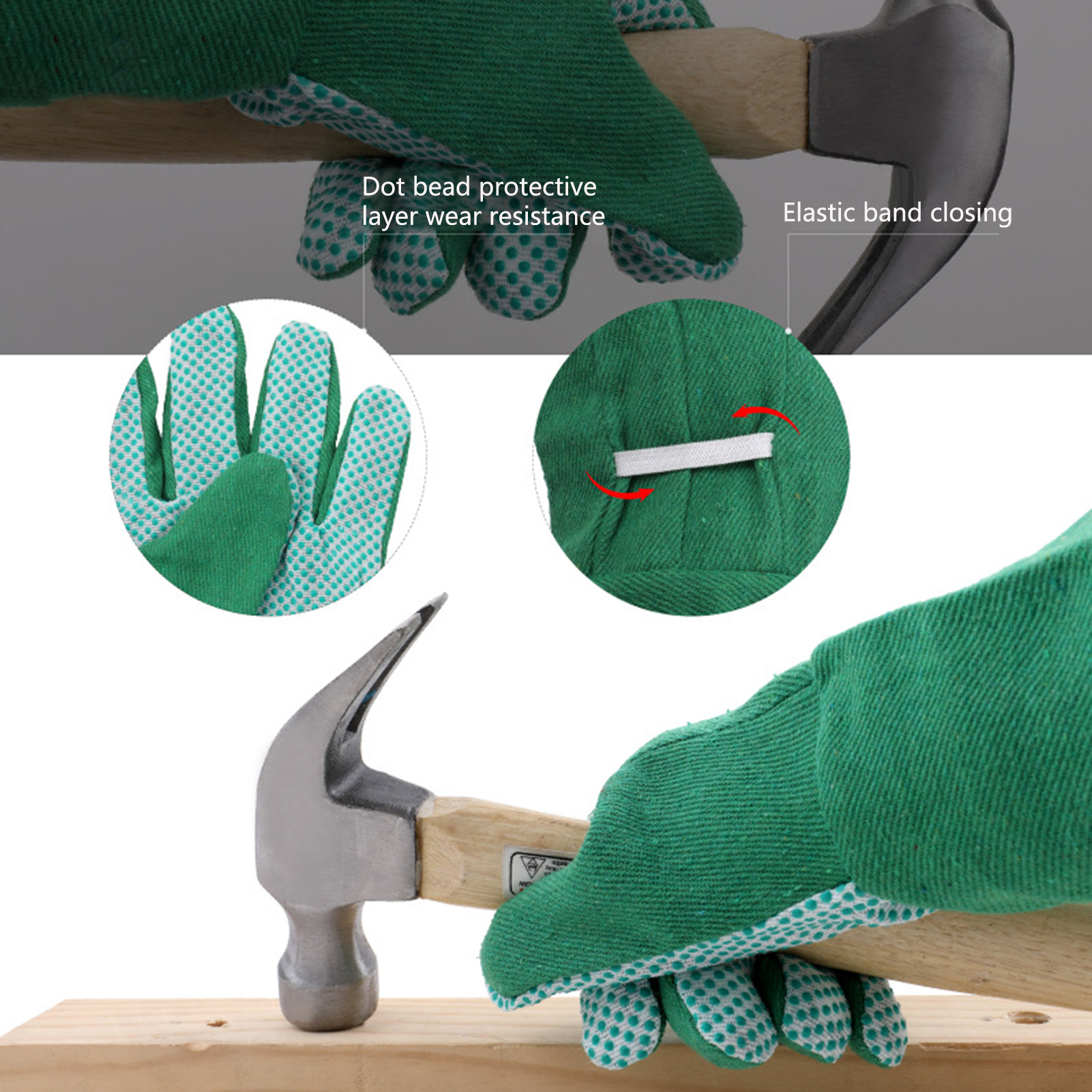 BIWEIBO Gardening Gloves Anti-Slip, Breathable Gloves for Outdoor Work ...