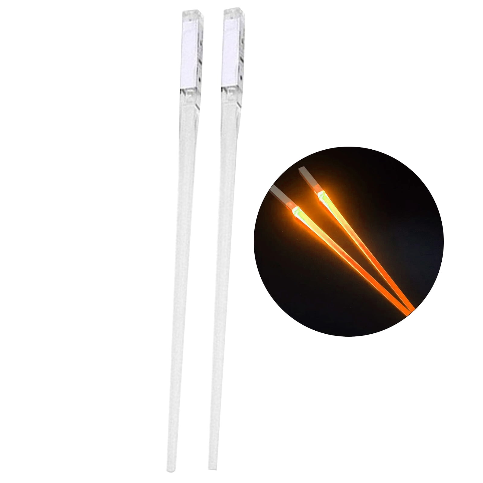 BIWEIBO LED Chopsticks, Reusable Food Grade Illuminated Utensils for ...