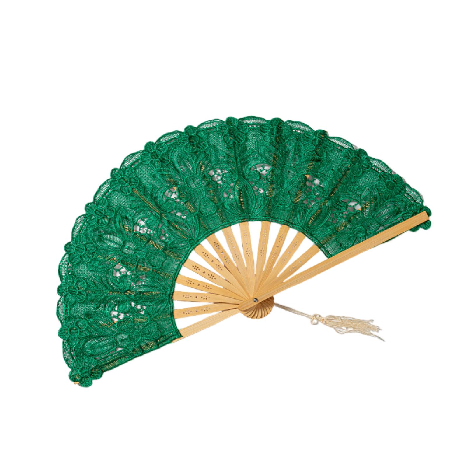 BIWEIBO Lace Folding Fan Vintage European Handheld Fan with Tassel ...
