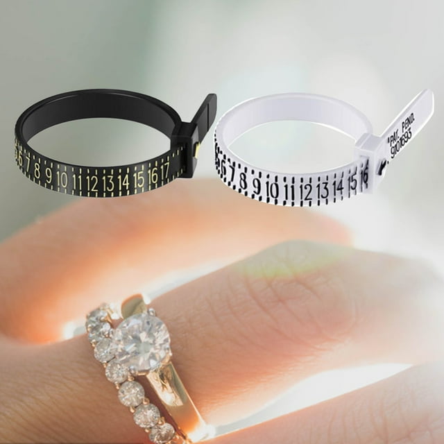 BIWEIBO Ring Sizer Gauge Portable Measuring Tool for Jewelry Reusable ...