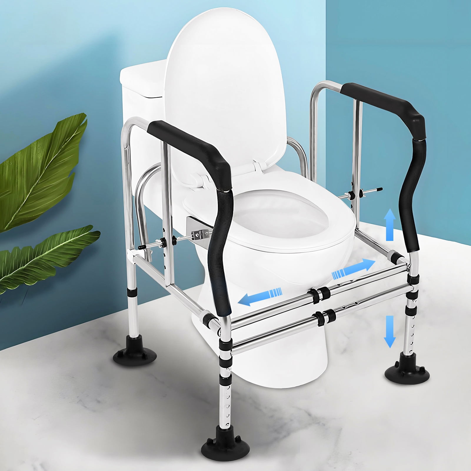 BIWEIBO Toilet Handrail, Adjustable, Portable Adjustable width and ...