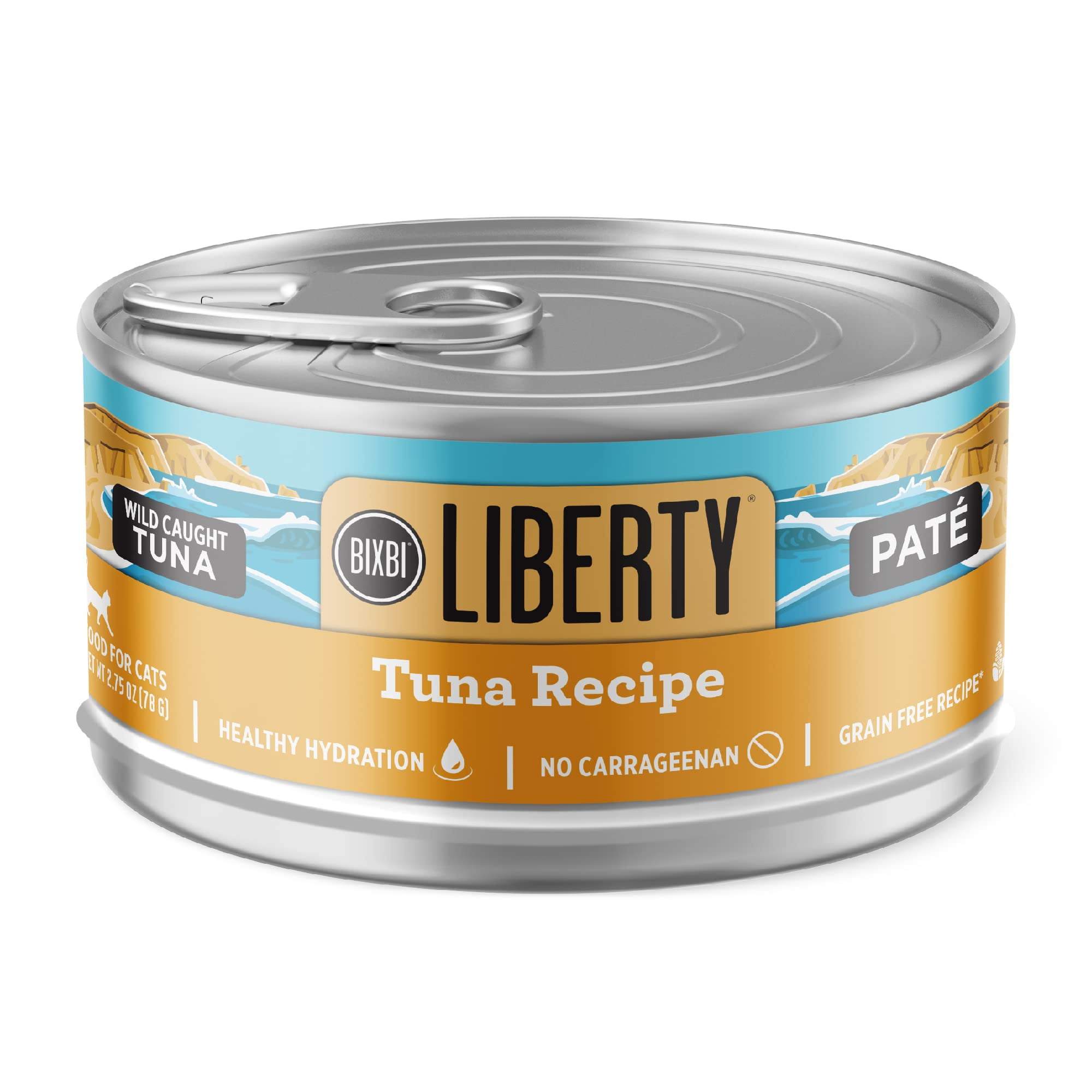 BIXBI Liberty Canned Wet Cat Food - Grain Free, Tuna Pate Recipe, 2.75 ...