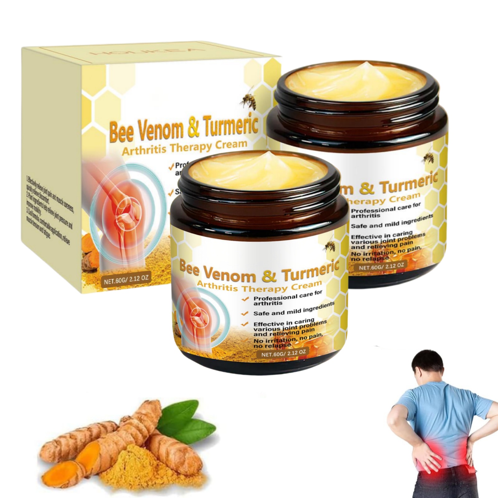 BIYIN Be®e Ven®om and Turmeric Cream Advanced Joint and Bone Cream Bee ...