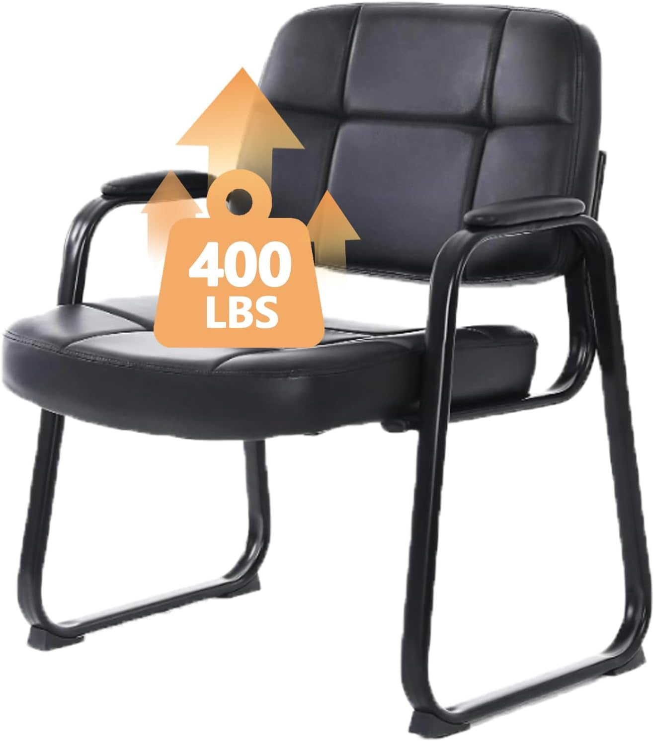 BIZFURN Big & Tall Waiting Room Guest Chair Comfortable Reception ...