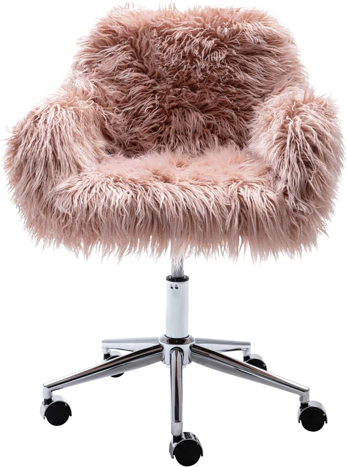 BIZFURN Fluffy Desk Chair, Faux Fur Furry Home Office Chair, Fuzzy ...