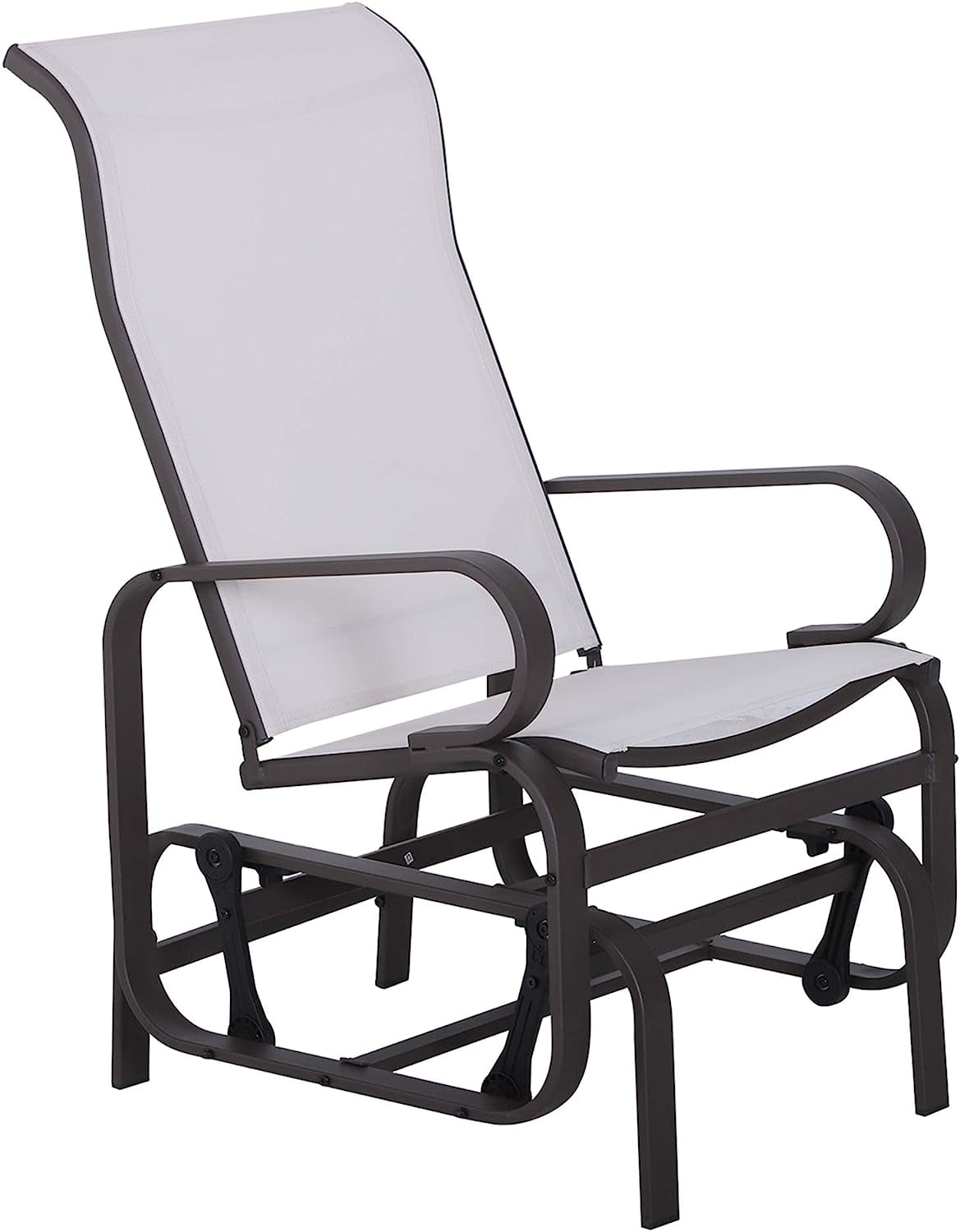 BIZFURN Outdoor Glider Chair, Gliders for Outside Patio with Smooth ...