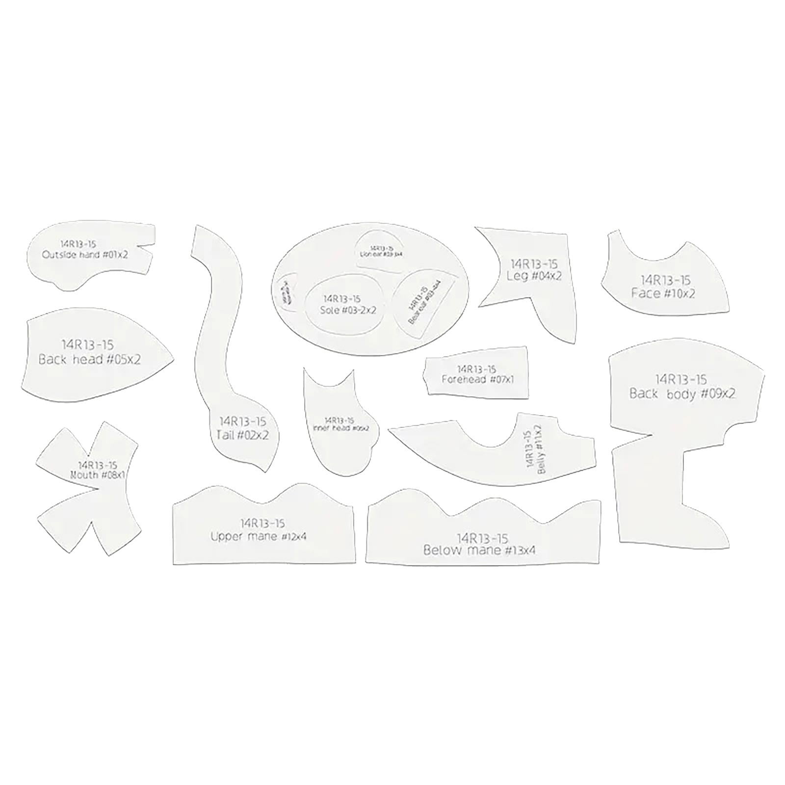 BIZHUA 13-Inch Handmade Doll Cutting Reference Drawing Template Bdiy ...