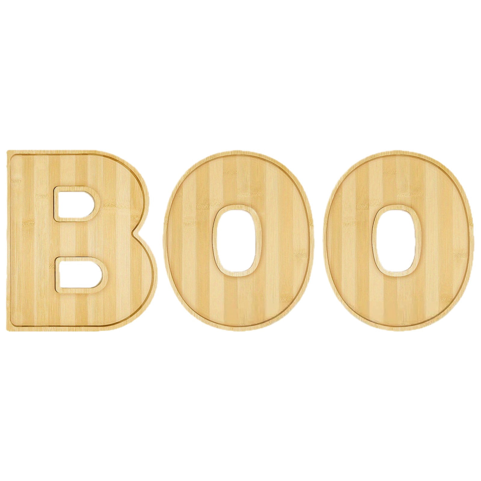 BIZHUA 3 Piece Halloween Wooden Dinner Plate Set, Rustic Pumpkin and ...