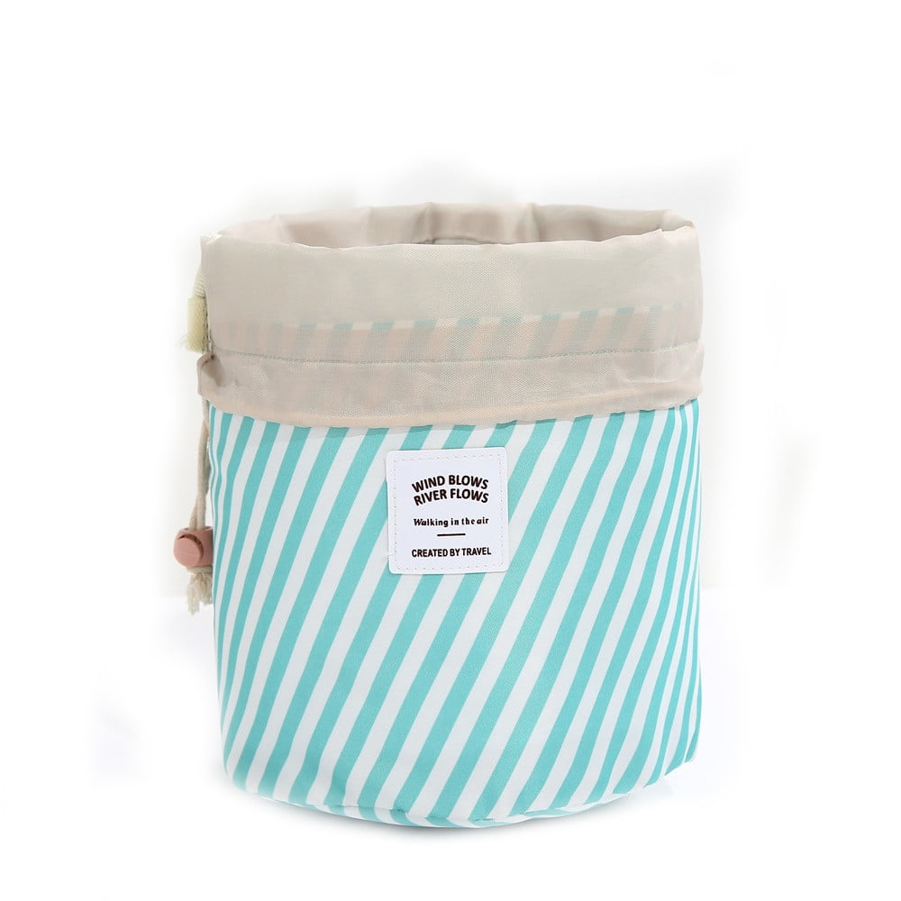 BIZHUA Barrel Travel Cosmetic Drawstring Wash Makeup Organizer Storage ...