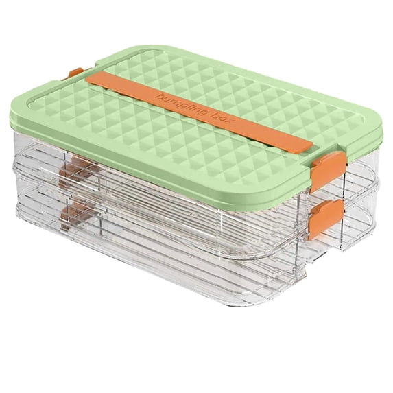BIZHUA C 24x18cm Double Layer Refrigerator Food Container, Plastic ...