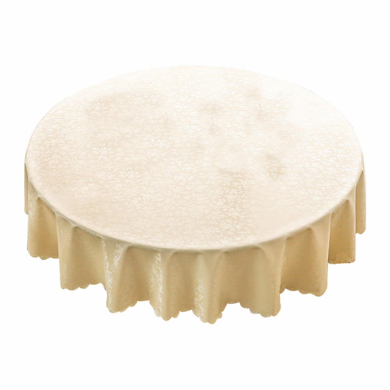 BIZHUA Decoruhome Heavy Duty Vinyl Tablecloth Round Table Cloth ...