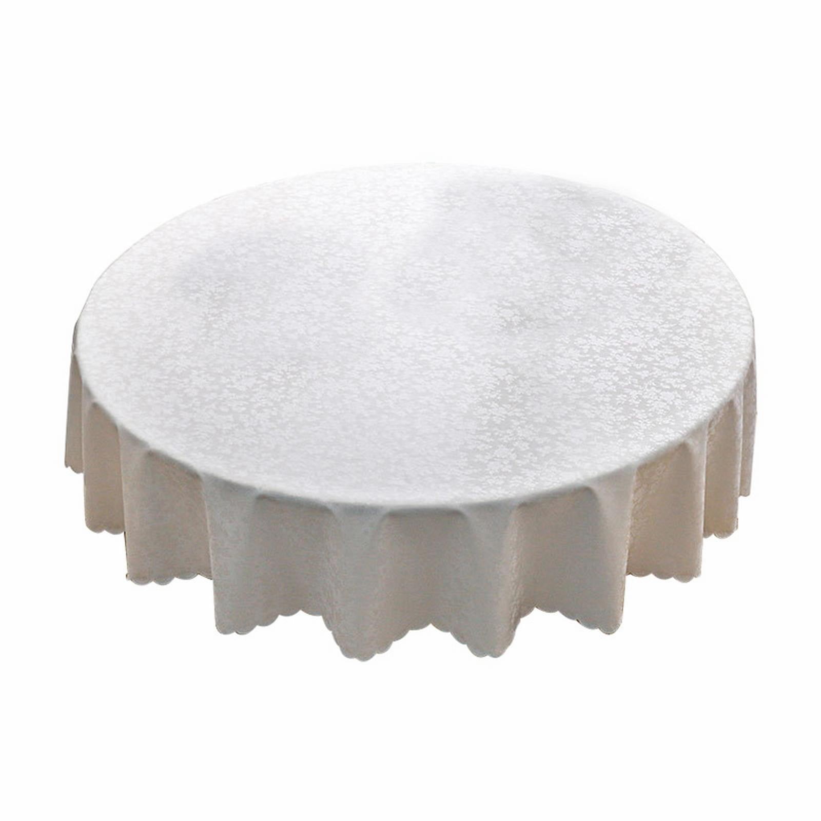 BIZHUA Decoruhome Heavy Duty Vinyl Tablecloth Round Table Cloth ...