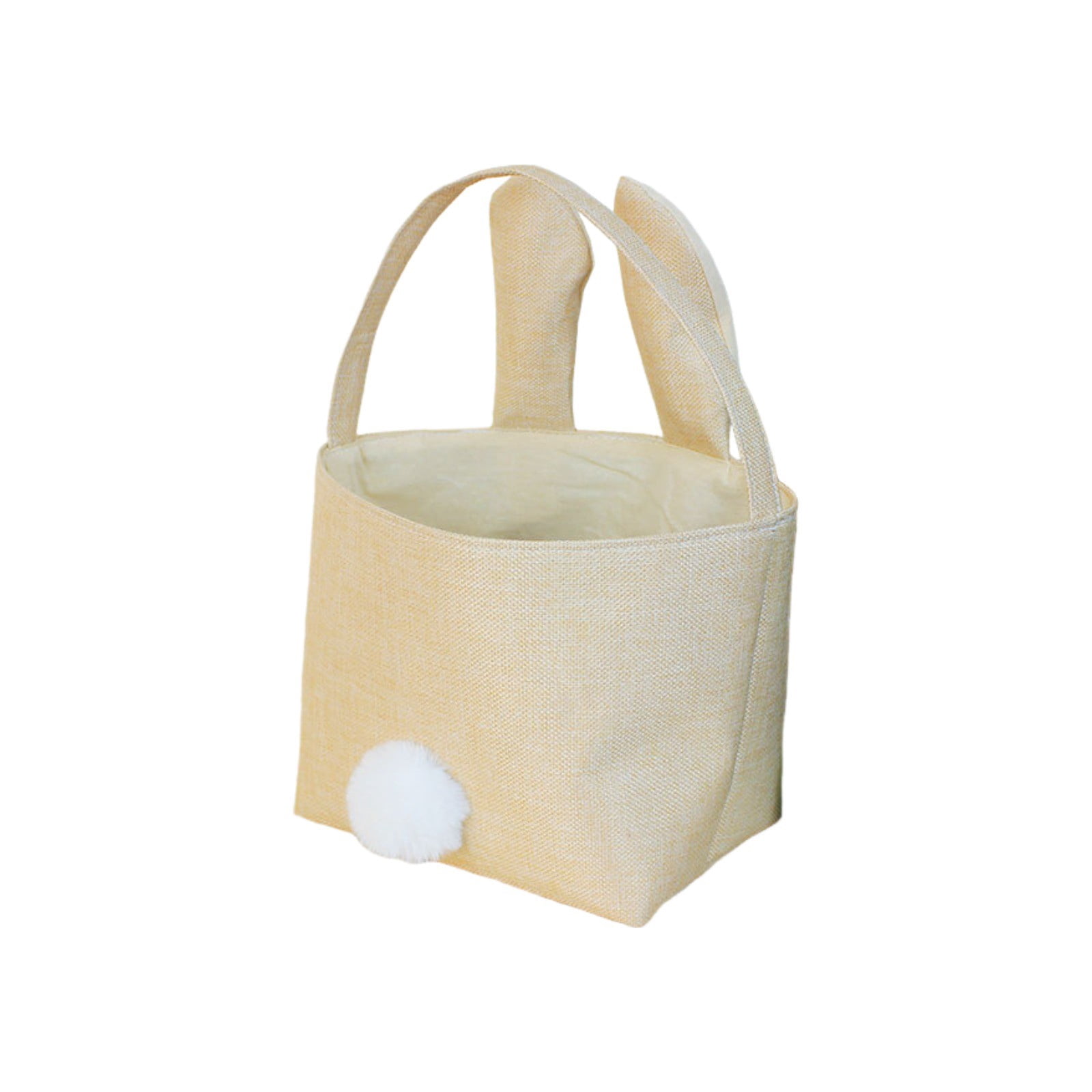 BIZHUA Easter Rabbit Treat Pail, Plastic Candy Bucket with Handle ...