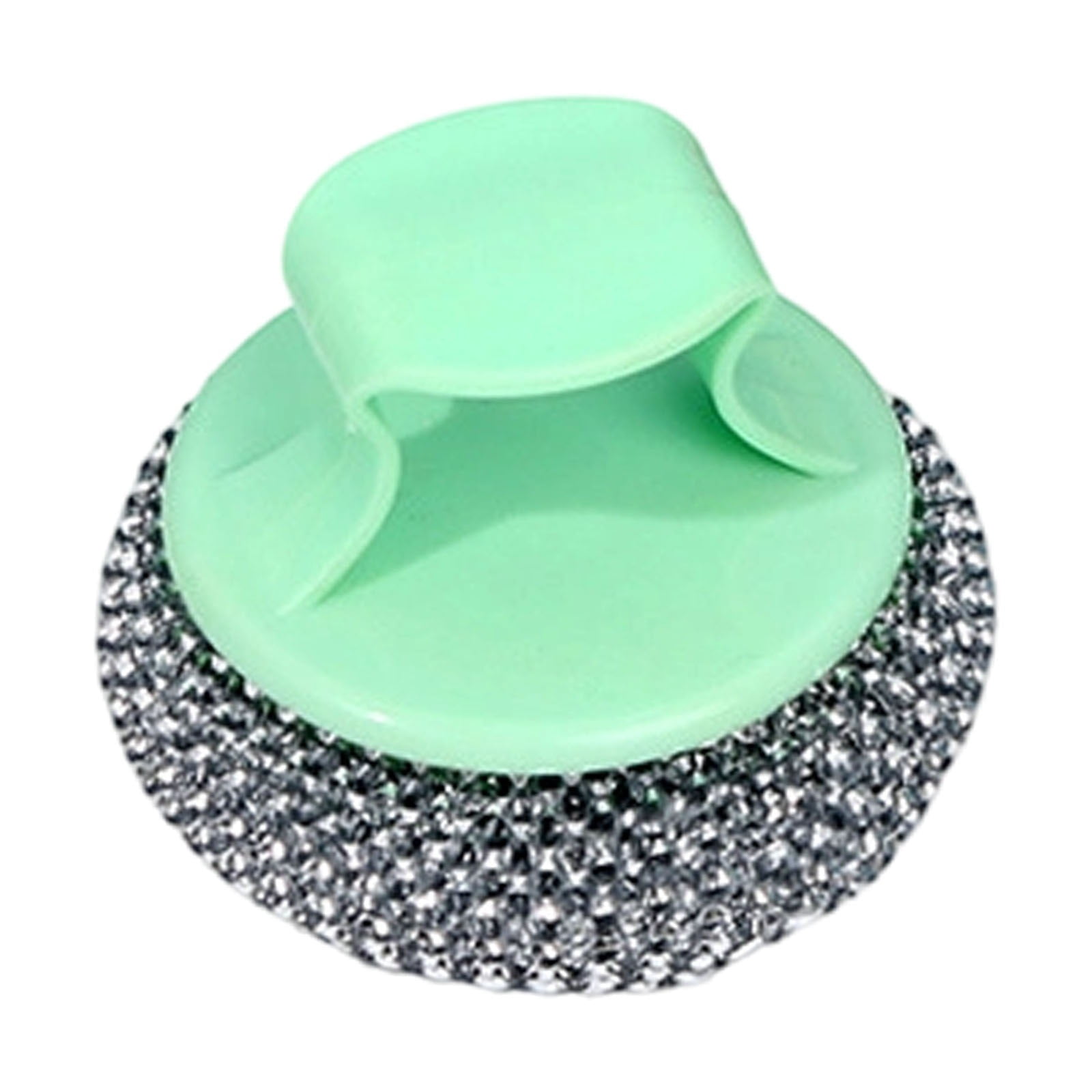 BIZHUA Green Nonstick Pan Scrubber, Detachable Steel Wool Dish Brush ...
