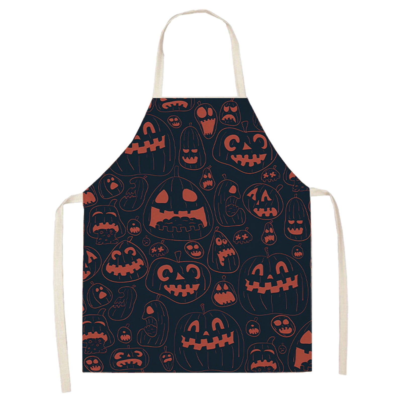 BIZHUA Halloween Pumpkin Apron, Funny Dress Up Costume for Kitchen and ...