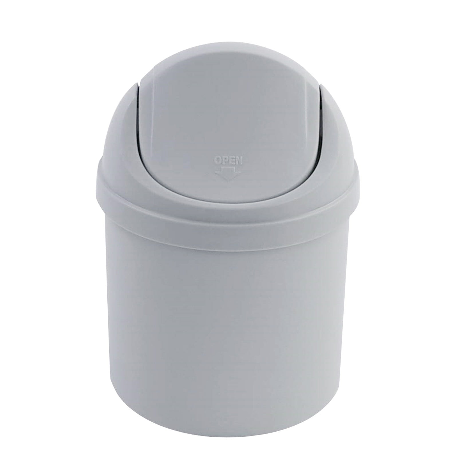 BIZHUA Mini Trash Can in Greyplastic Mini Trash Can with Rotating Top ...