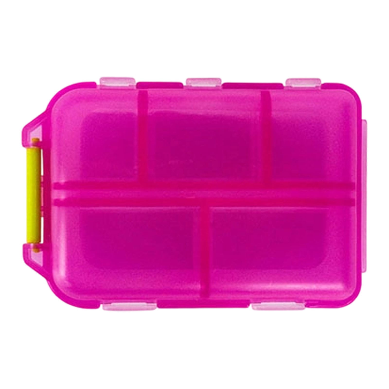 BIZHUA Pink Travel Pill Organizer, Small Plastic Medicine Container for ...