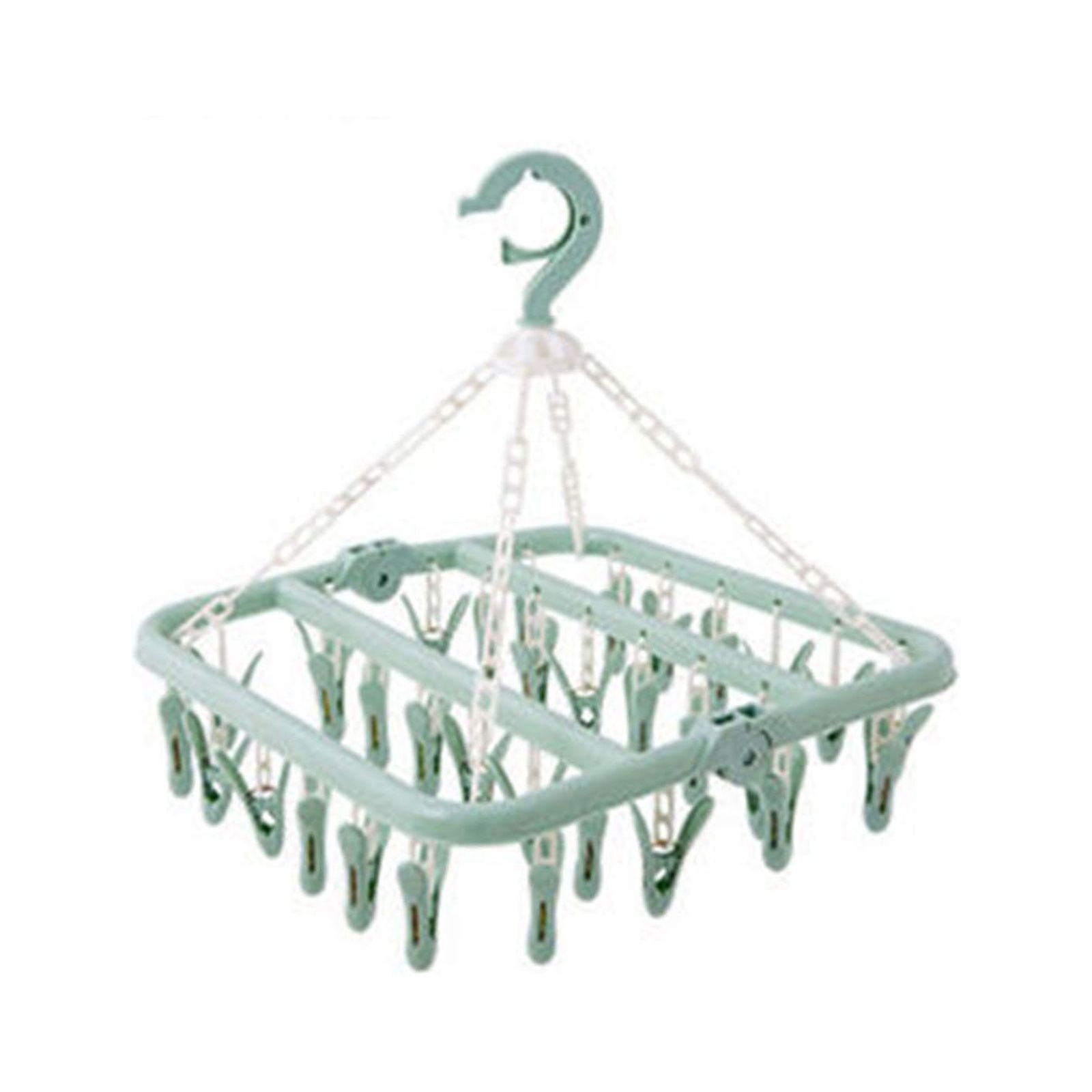 BIZHUA Plastic Foldable Clip Space Saving Indoor Socks Drying Rack, 1 ...