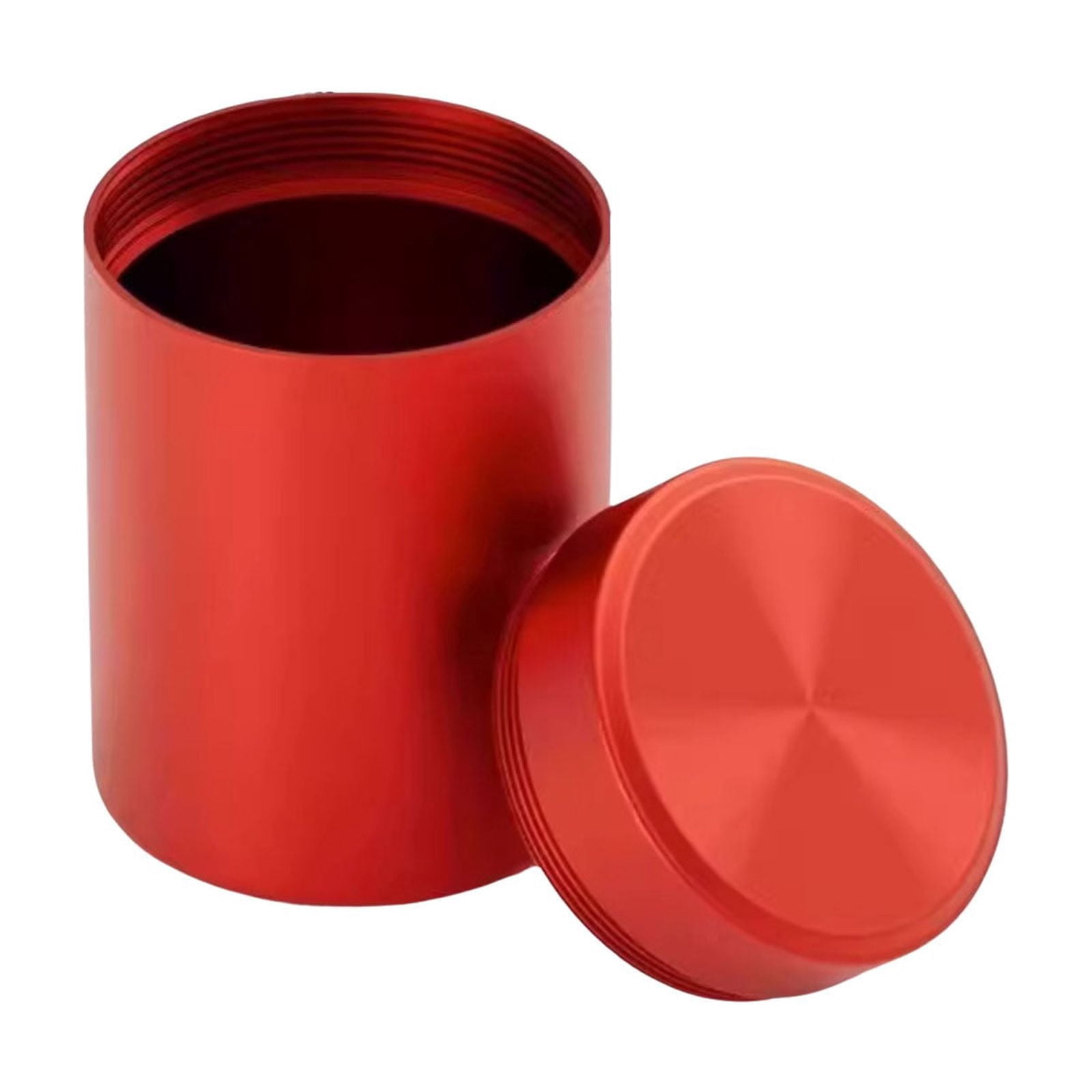 BIZHUA Red Portable Sealed Jar, Metal Airtight Spice Container for ...