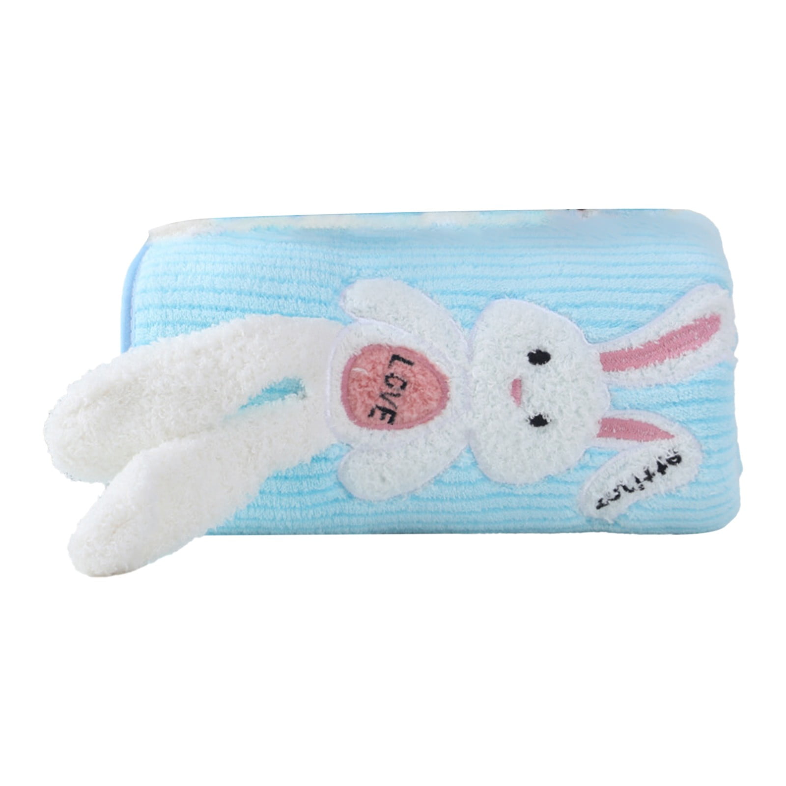 BIZHUA Soft and Warm Coral Fleece Love Bunny Towel: Cute Design That ...