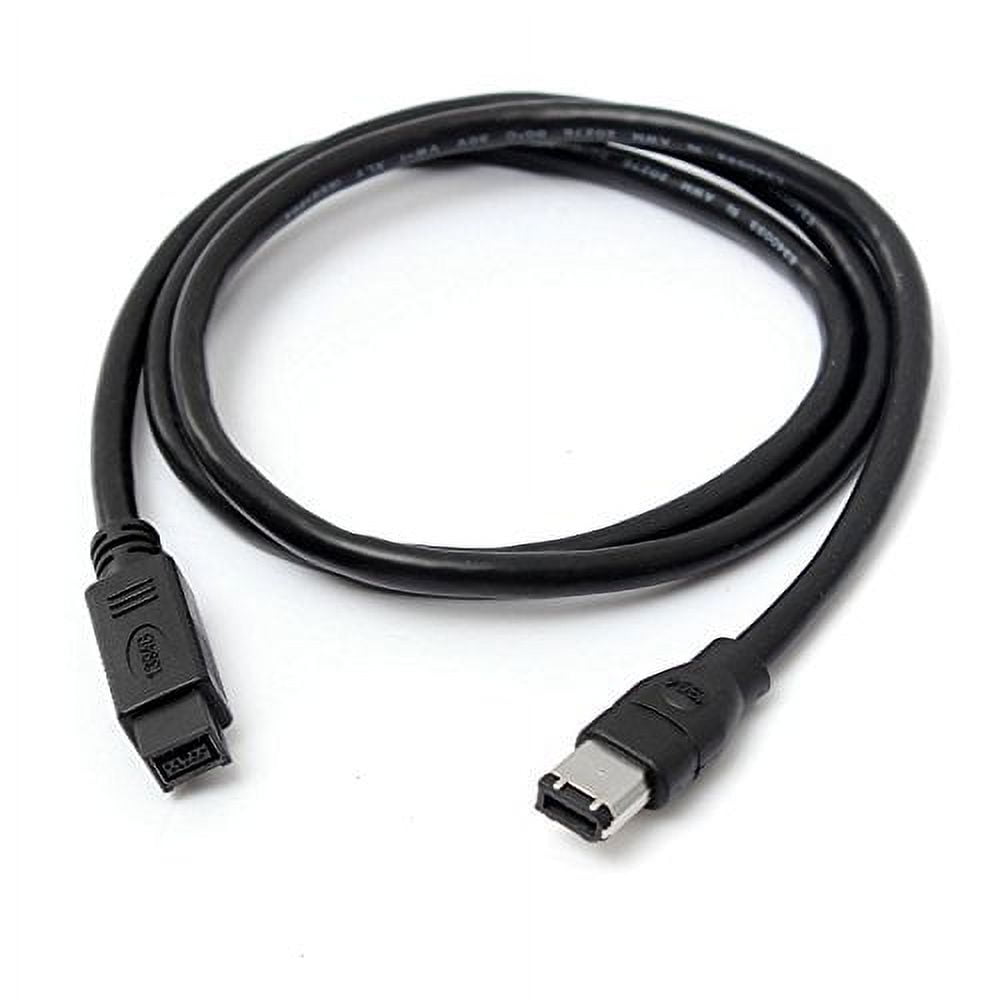 BIZLANDER Premium Firewire Cable 800,IEEE1394B, 6Ft (1.8M) Balck 9 Pin to 6 Pin Male to Male for ...