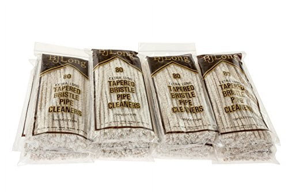 BJ Long Extra Long Tapered Bristle Pipe Cleaners 80 Pack - 12 Pack TP ...