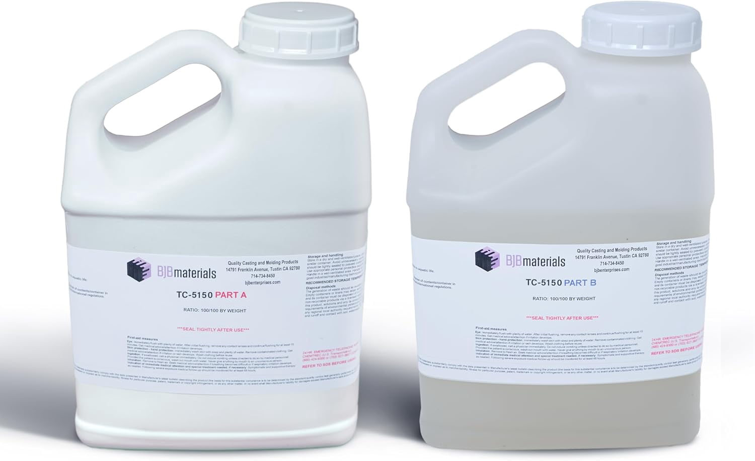 BJB Platinum Based Silicone - 50 Shore A - 2 Gallon Kit / 16 Pounds ...