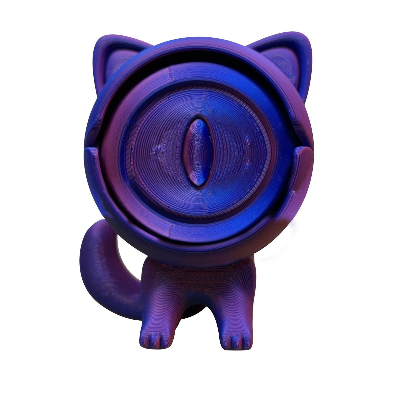 BJBSJSZ 3D Printed Cat Model, Cat Eyemovable Home Office Decor ...