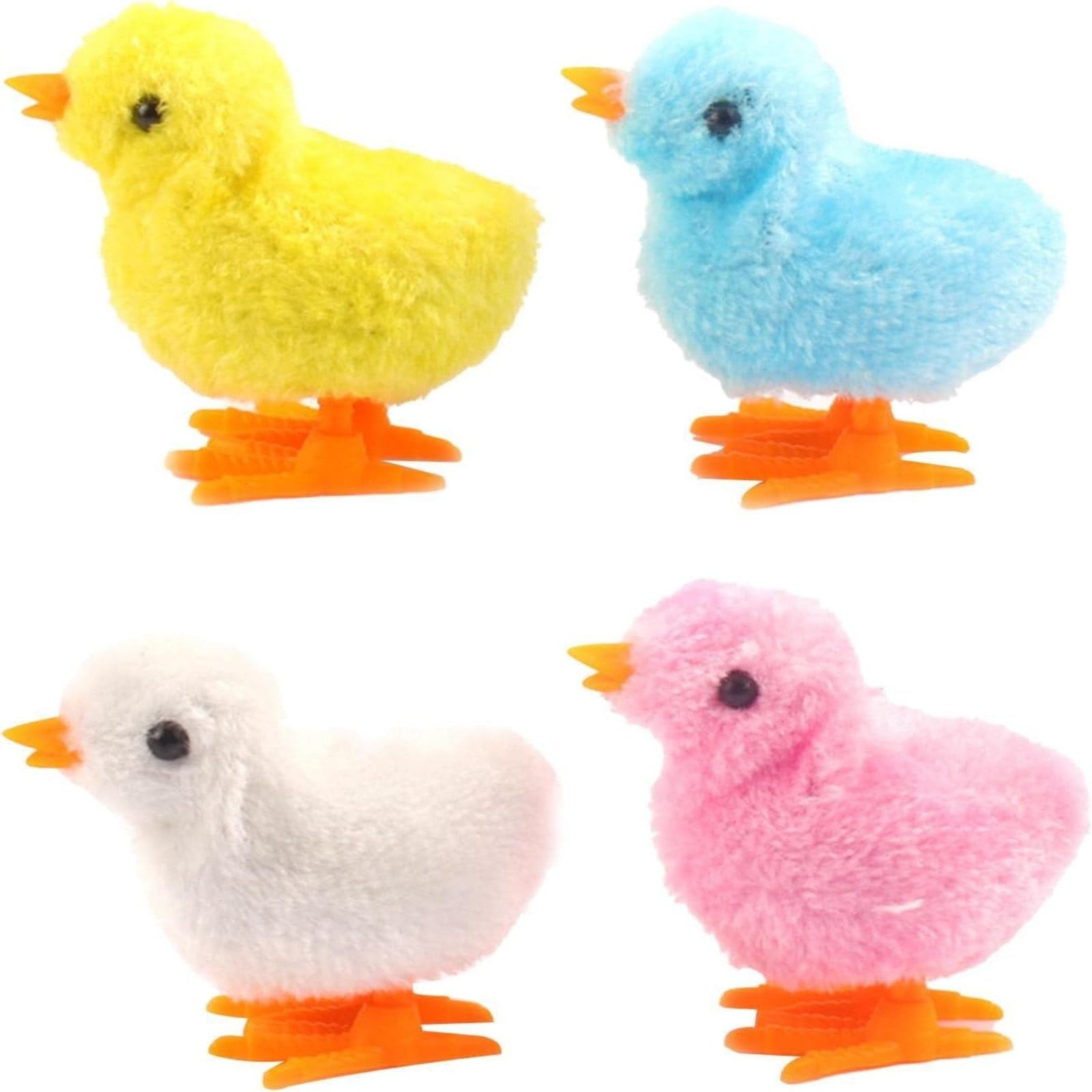 BJBSJSZ 4PCS Wind Up Chick Toys, Wind-Up Jumping Cute Chicken Plush ...