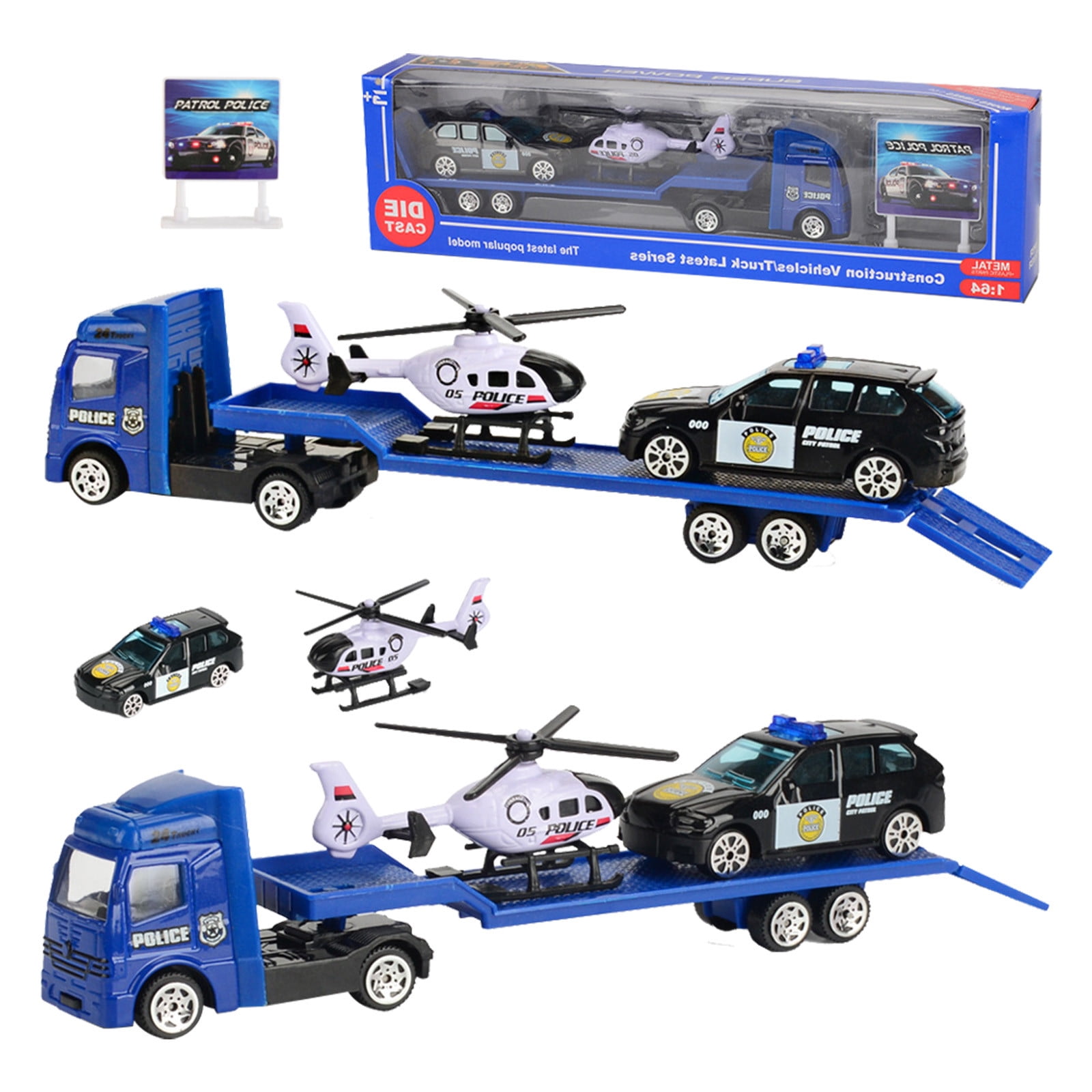 BJBSJSZ Car Carrier Toy Trucks for Kids - Car Transporter Toys Truck ...