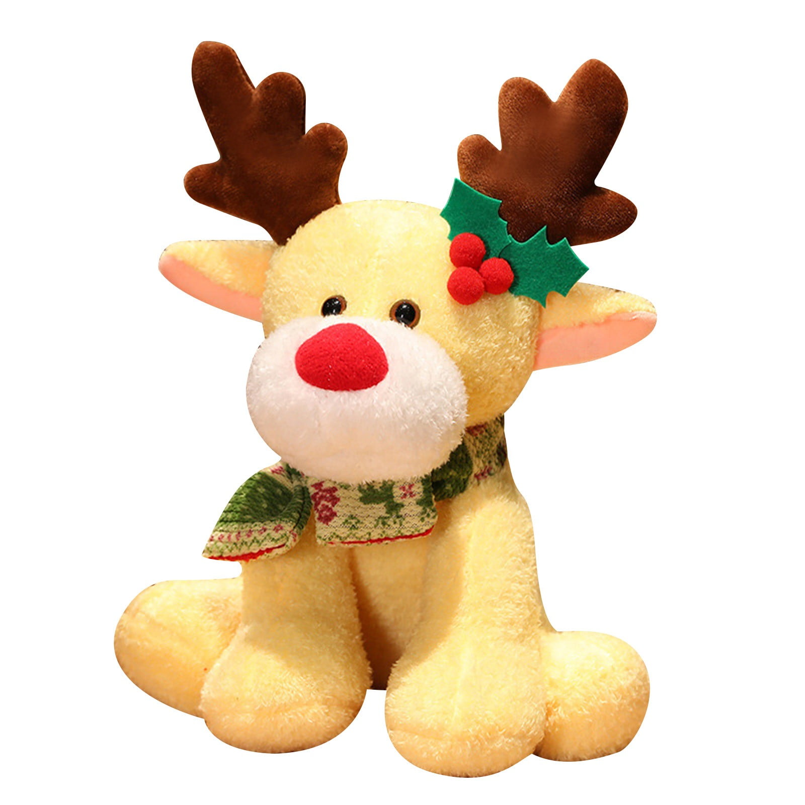 BJBSJSZ Christmas Stuffed Animal Cute with Scarf Plush Moose Reindeer ...