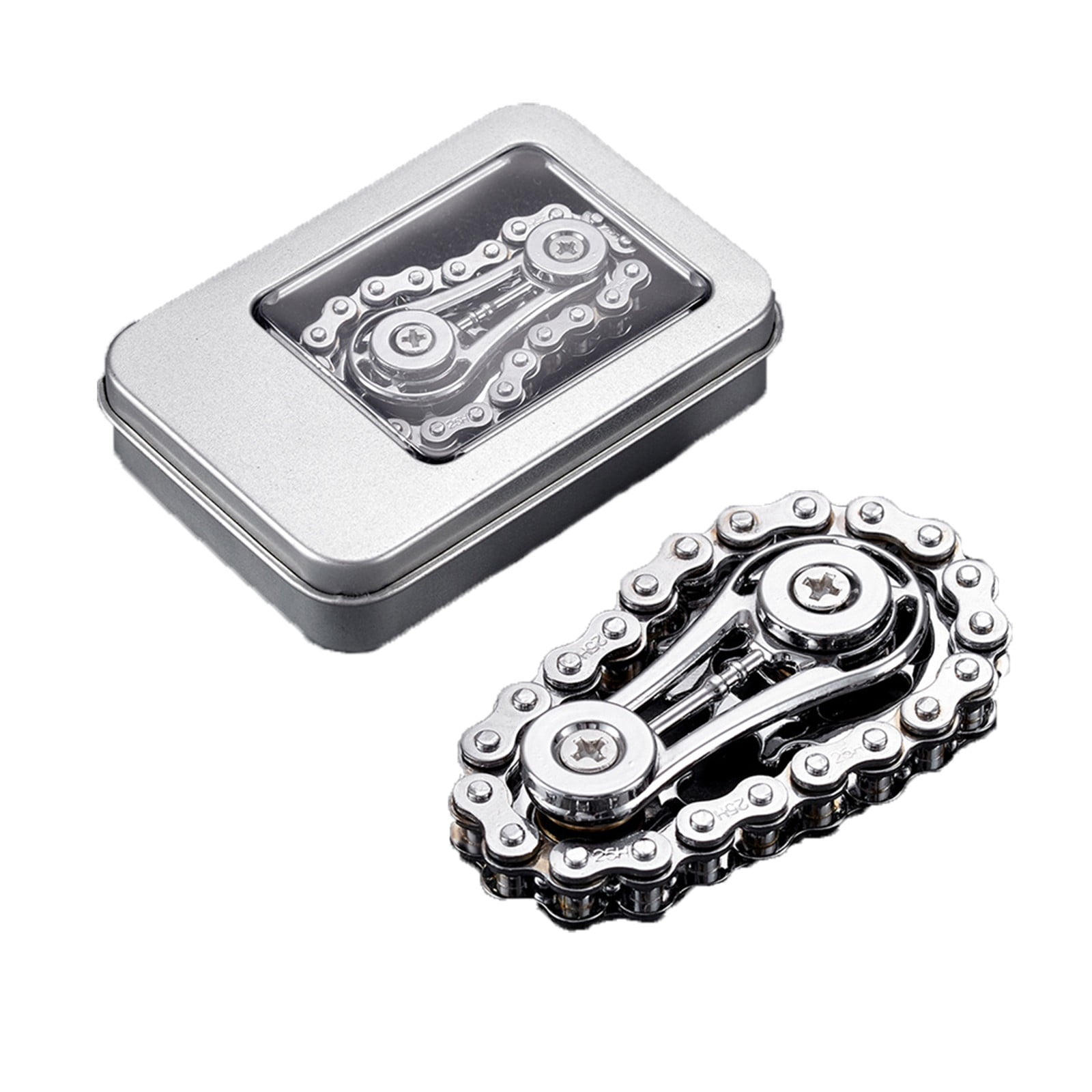 BJBSJSZ Cool Sprockets Fidget Chain, Metal Fidgeting Sensory Bike Chain ...