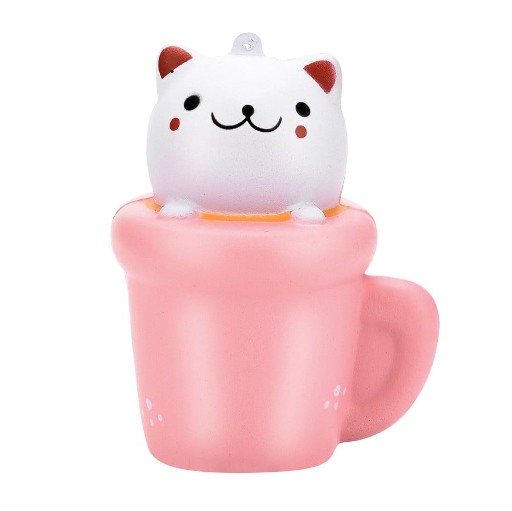 BJBSJSZ Cup Cat Slow Rising Stress Balls for Kids Adults Jumbo Foam ...