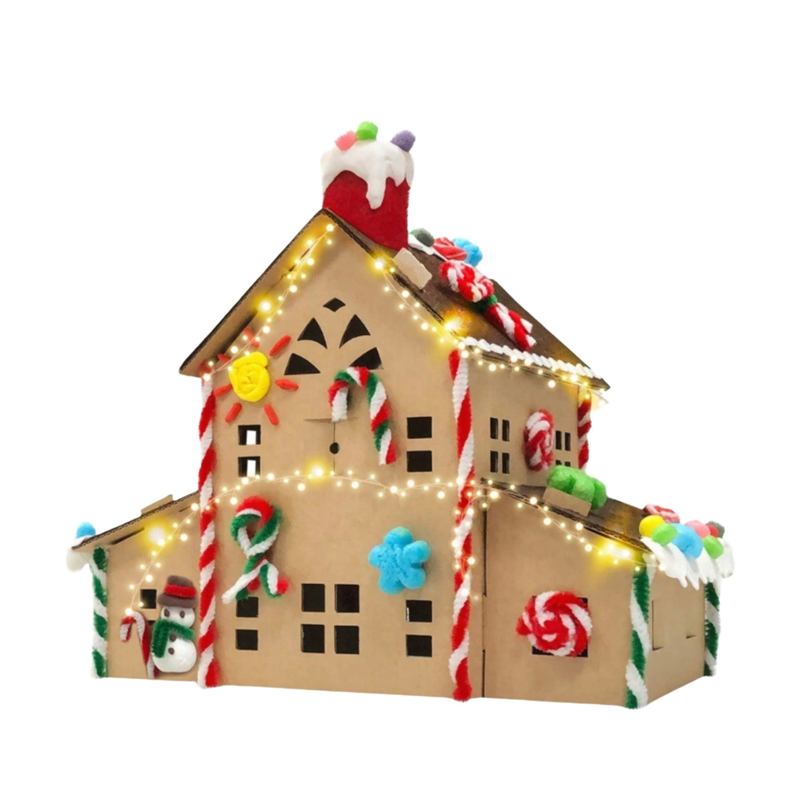 BJBSJSZ DIY Christmas House Craft Kit - Family Holiday Activity Hand ...