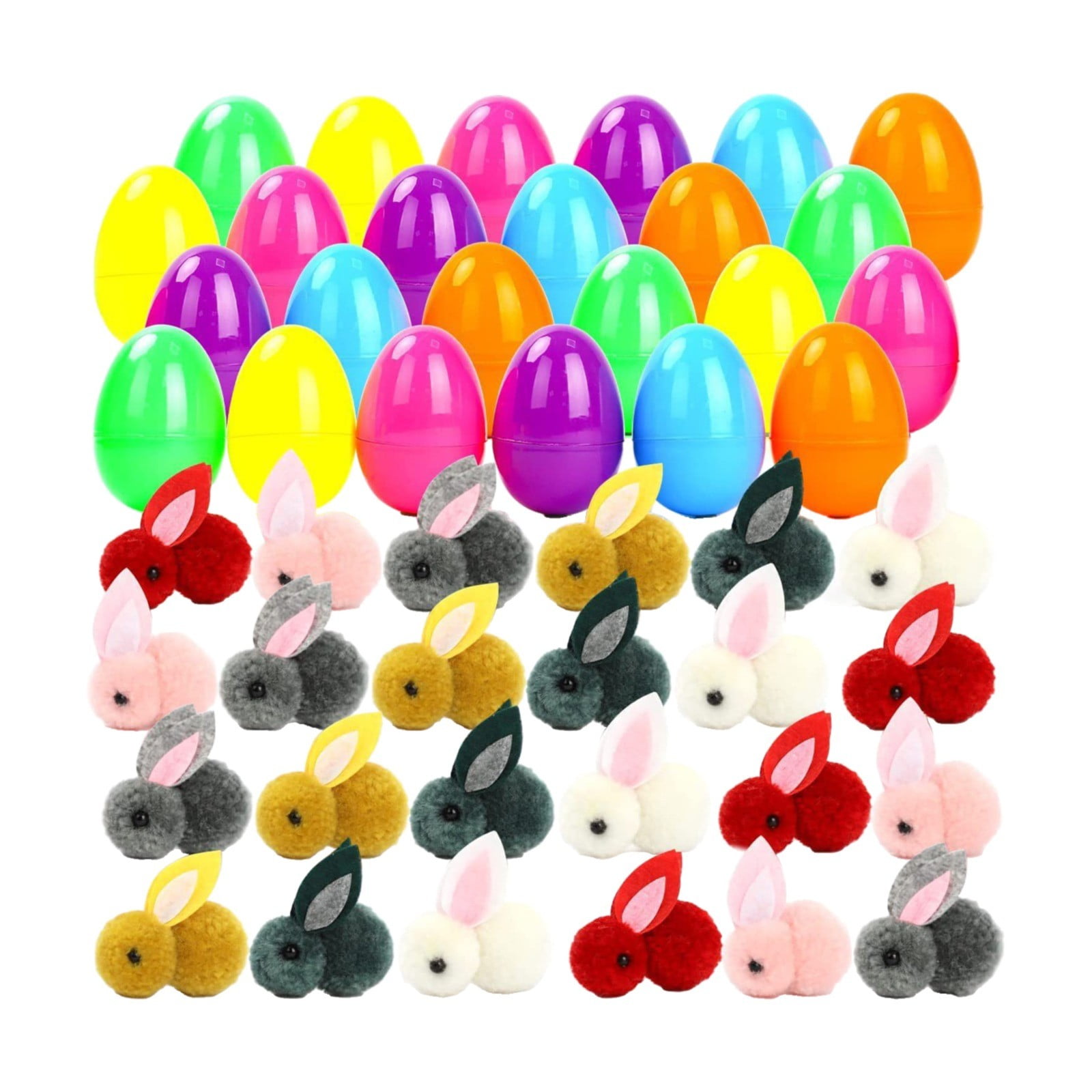 BJBSJSZ Empty Plastic Easter Eggs - Party Decorations, Fillable Basket ...