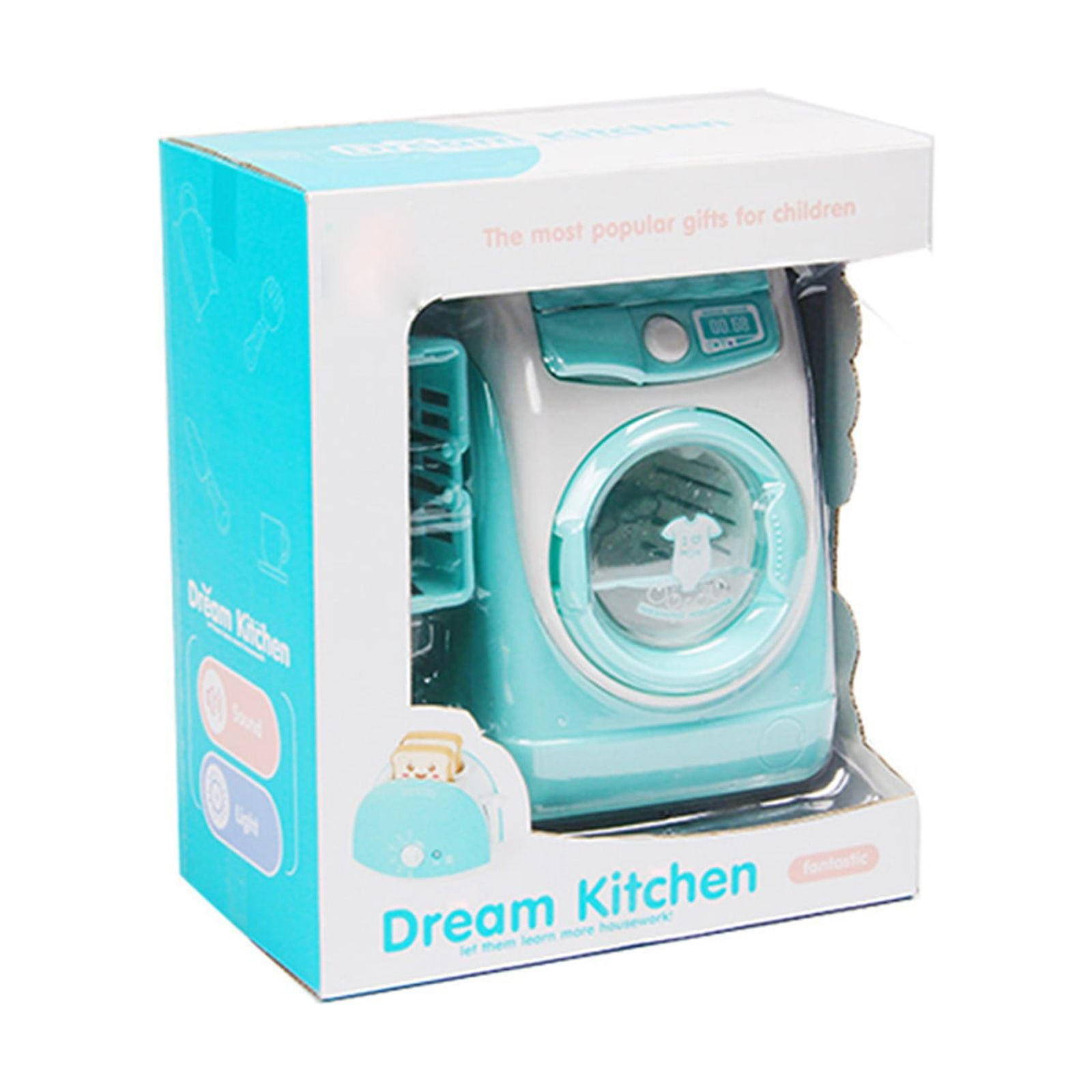 BJBSJSZ Mini Washing Machine Toy for Kids Dollhouse Furniture Pretend ...