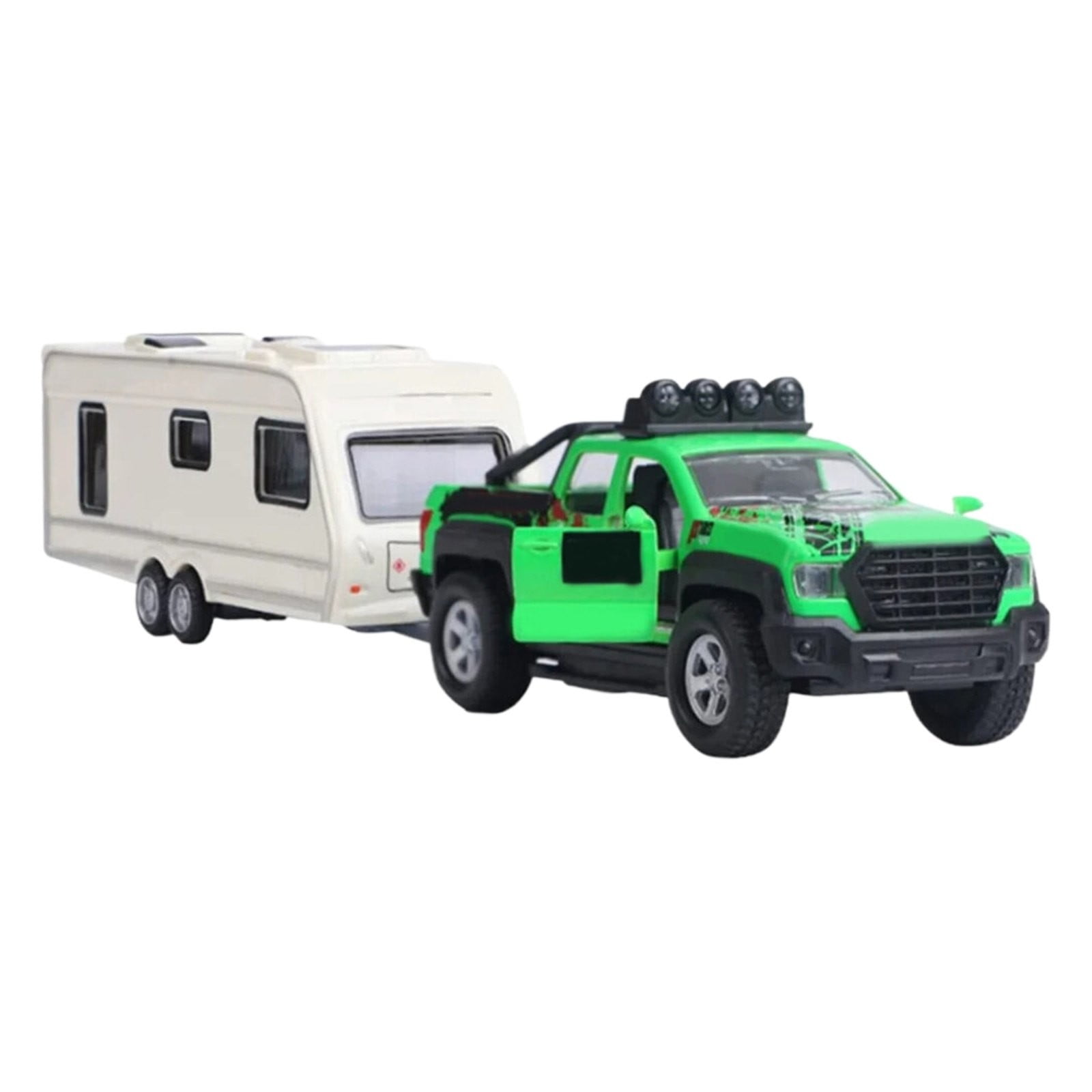 BJBSJSZ PCamper 2 in 1 Playset RV Motorhome Toys, Truck Trailer Towing ...