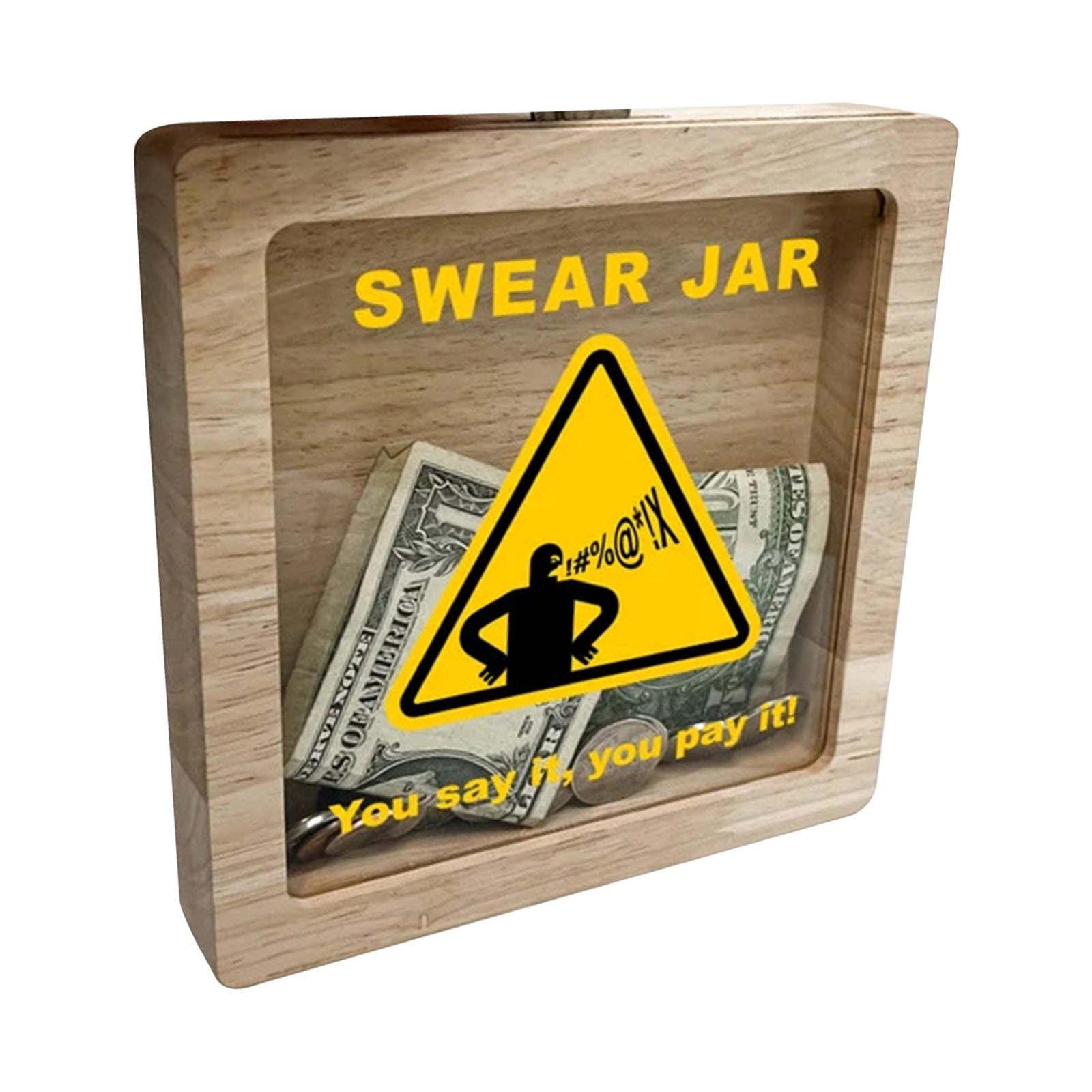 BJBSJSZ Personalized/Swear Jar/Cuss Jar Bank/Non Polite Words Box Bank ...
