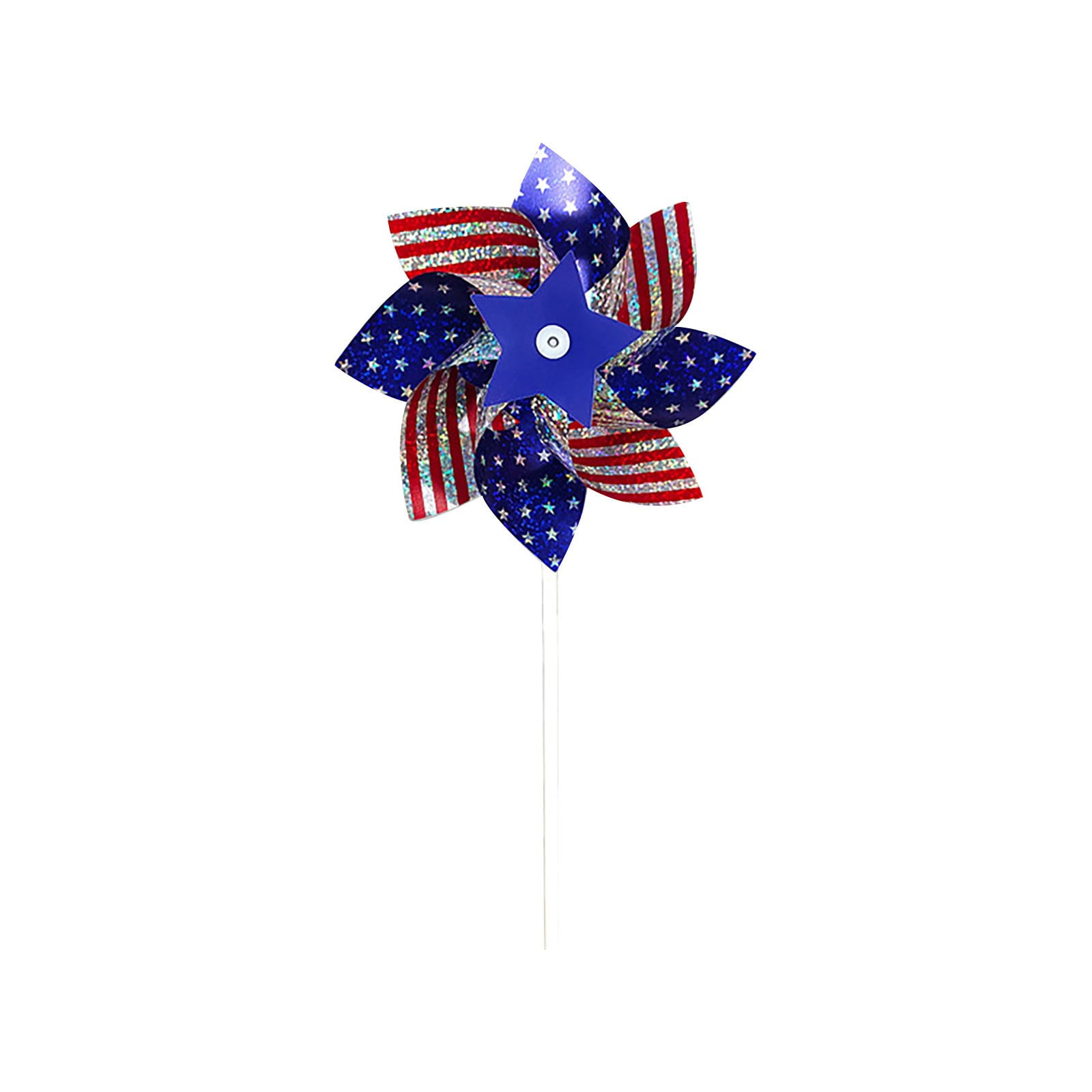 BJBSJSZ Pinwheels Patriotic Decorations, Flag on Stick Wind Spinner ...