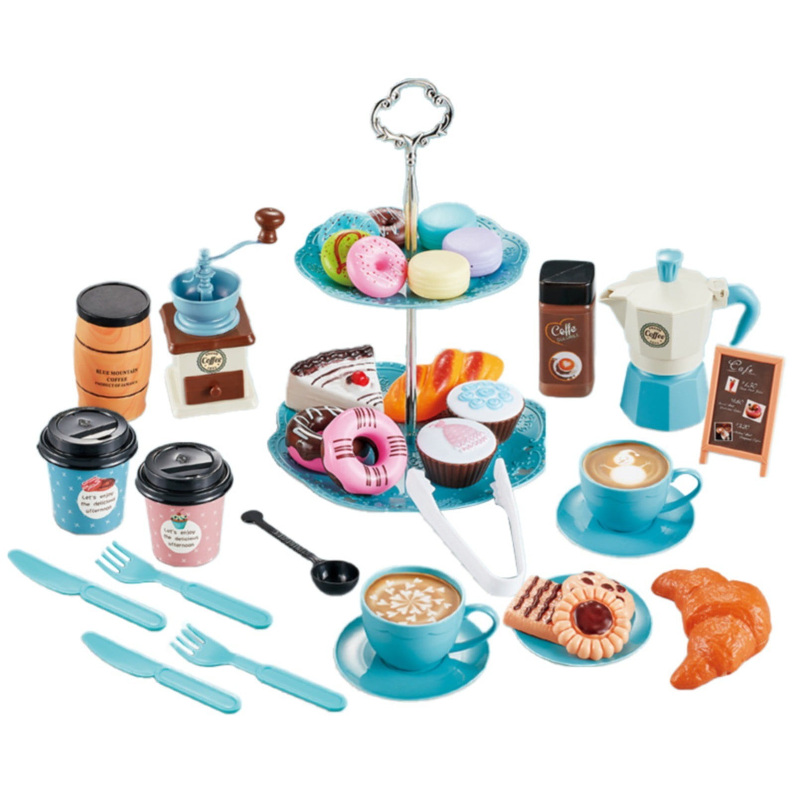 BJBSJSZ Pretend Play Kitchen Appliances Toy Set, Kids Kitchen ...