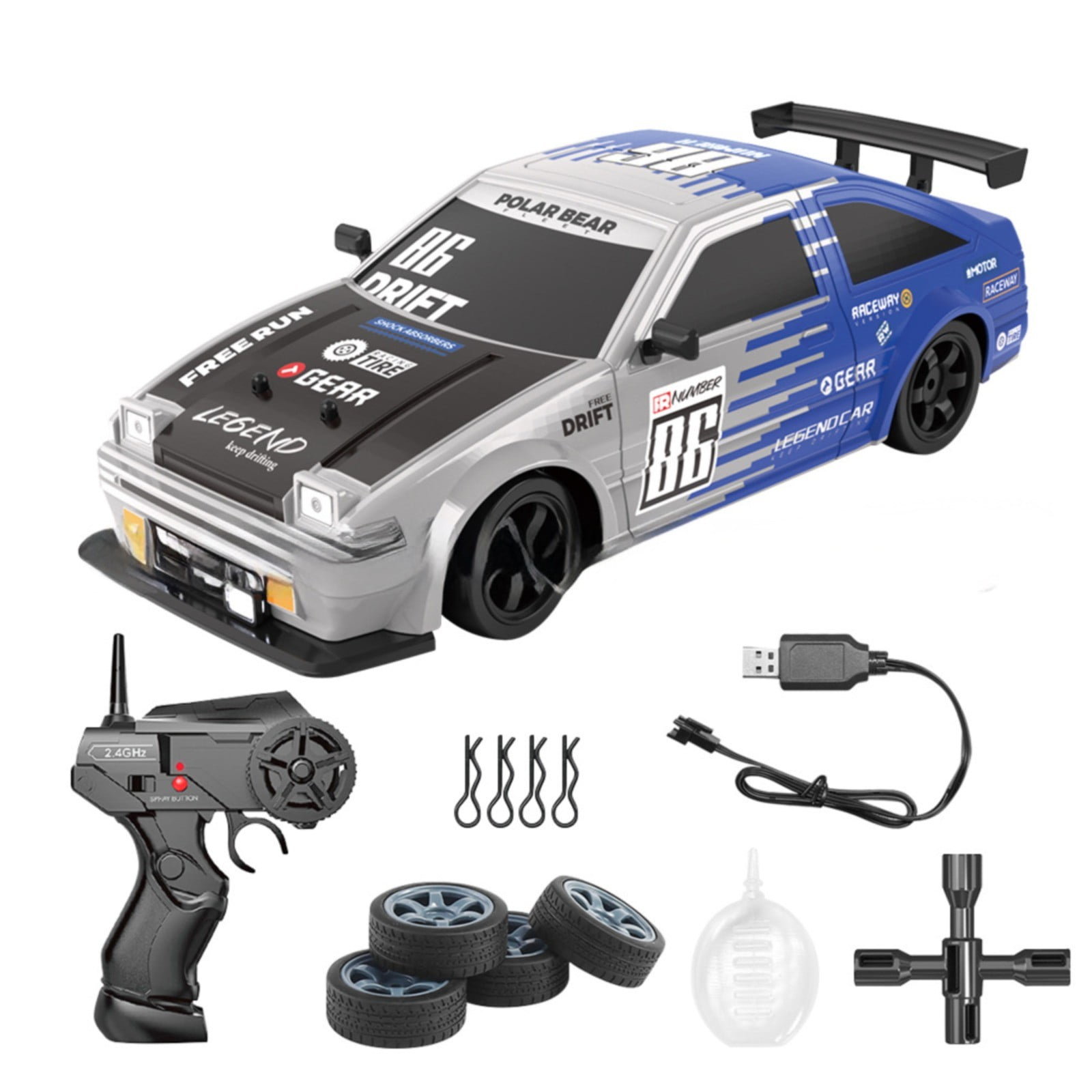 BJBSJSZ Remote Control Car RC Drift Car 2.4GHz 4WD High Speed Model ...