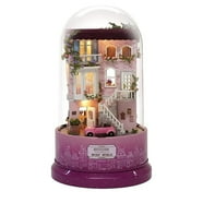 Lzvxtym DIY Miniature Dollhouse Kit,1:24 Scale 3D Wooden Tiny House Kit ...