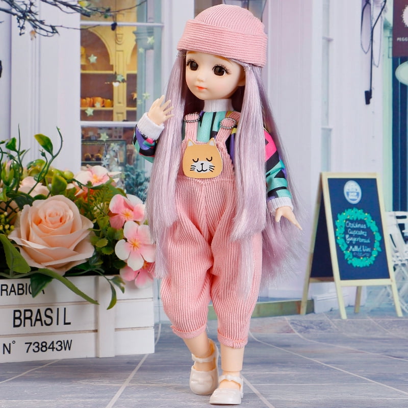 BJD Doll and Clothes Multiple Removable Joints 30cm 1/6 3D Eyes Doll ...