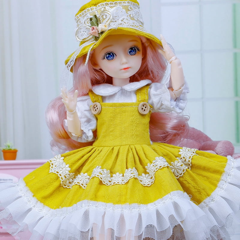 BJD Doll and Clothes Multiple Removable Joints 30cm 1/6 3D Eyes Doll ...